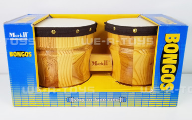 Mark II Bongos Pre-Tuned Two-Tone Hand Drums Hand Made Wood Bongos NEW ...