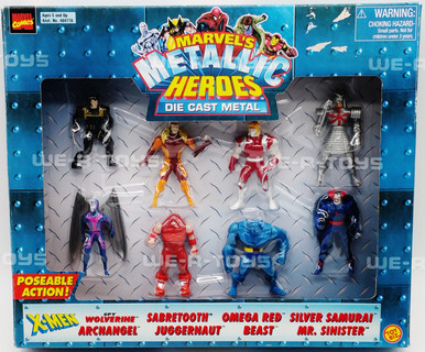 Marvel Metallic Heroes Die Cast Metal X-Men 8 Figures Toy Biz 1998 No ...