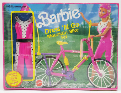 Barbie Dress 'N Go Mountain Bike Set 1991 Mattel No 7564 NRFB - We-R-Toys