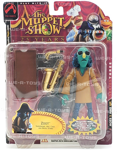 The Muppets Show 25 years Zoot Action Figure w/ Saxophone Series Three ...