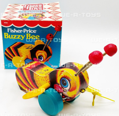 Fisher-Price Buzzy Bee Pull Toy Limited Edition FP 1987 #6550 Made in U ...