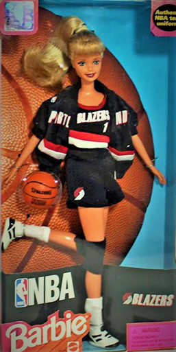 Portland Blazers NBA Barbie Doll 1998 Mattel #20720