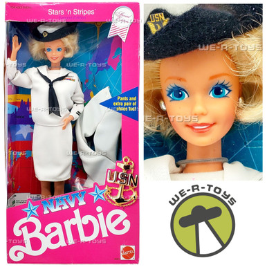 Stars 'n Stripes Navy Barbie Doll Second Edition 1990 Mattel No. 9693 NRFB