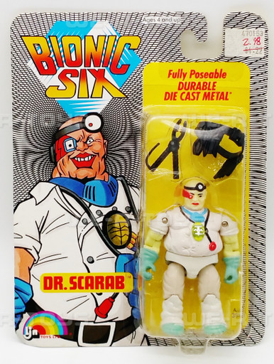 Bionic Six Dr. Scarab Fully Poseable Die Cast Metal Action Figure 1986 ...