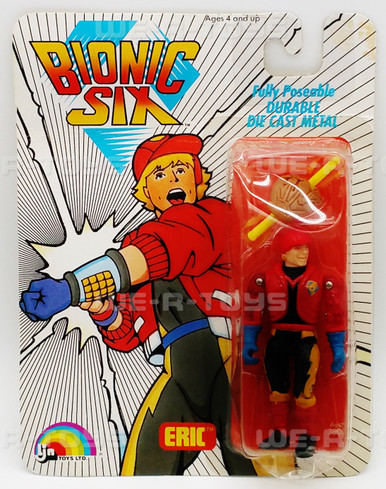 Bionic Six Eric Fully Poseable Die Cast Metal Action Figure 1986 LJN ...