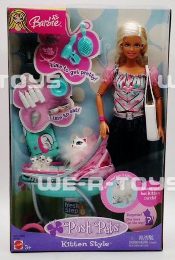 Barbie Posh Pets Kitten Style Doll Set Mattel 2003 No. B5748 NRFB - We ...