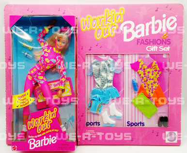 Barbie Workin' Out Doll With Fashions Gift Set Mattel 1996 No. 185388 ...
