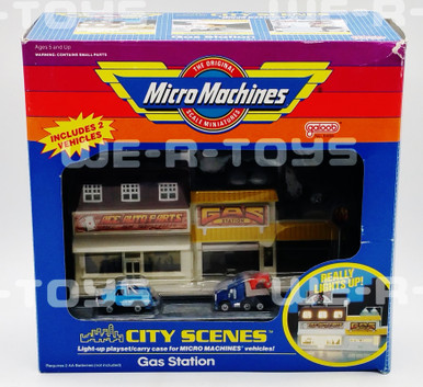 Micro Machines City Scenes Gas Station Light-Up Playset 1989 Galoob ...