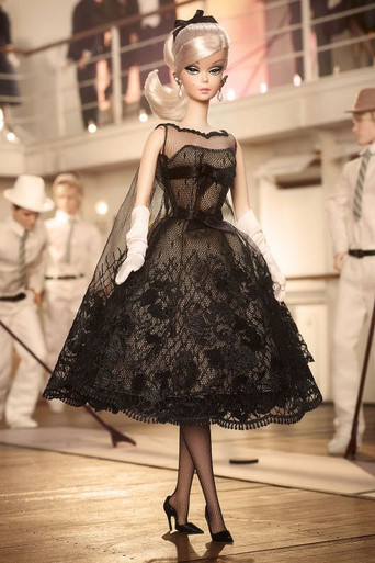 Barbie Fashion Model Collection Cocktail Dress Doll Silkstone Mattel ...