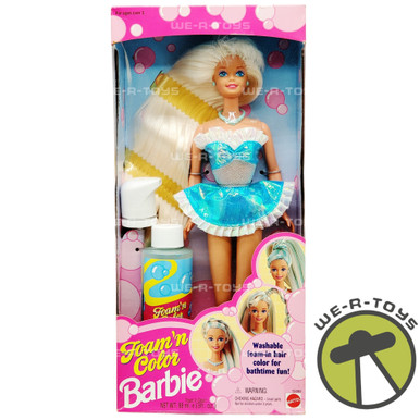 Foam 'n Color Blue Barbie Doll 1995 Mattel No. 15099 NRFB