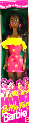 Ruffle Fun Barbie Doll African American 1994 Mattel #12434