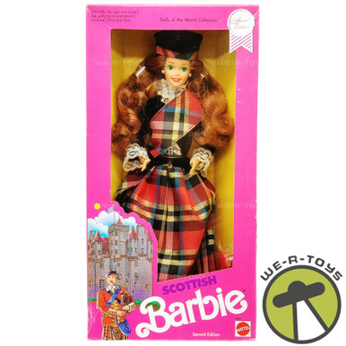 Dolls of the World Scottish Barbie Doll Second Edition 1990 Mattel No ...