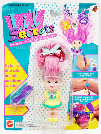 Li'l Secrets Pink & Teal Hair Doll Mattel 1993 #69003 NEW - We-R-Toys