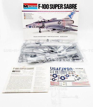 Monogram F-100 Super Sabre Model Kit Monogram Models Inc 1980 #5416 NEW ...