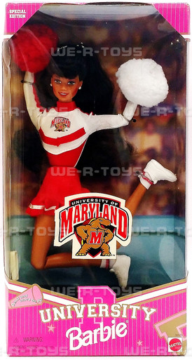 University Maryland African American Cheerleader Barbie Doll 1996 ...