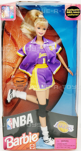 NBA Barbie Doll Los Angeles Lakers Mattel 1998 #20704 NEW - We-R-Toys
