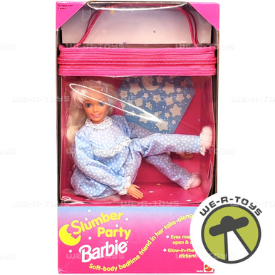 Slumber Party Barbie Soft-Body Bedtime Friend Doll with Tote 1994 ...