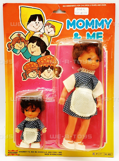 Mommy & Me Brunette 8" Doll and 11" Doll Set Vintage Kingsway No. 6231 ...