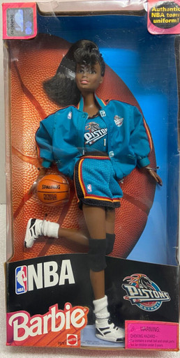 NBA Pistons African-American Barbie Doll 1998 Mattel #20707 - We-R-Toys