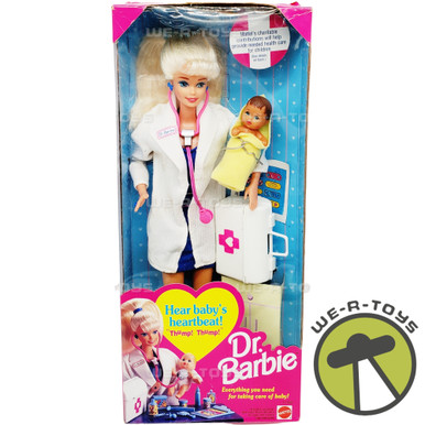 Dr. Barbie Hear Baby's Heartbeat! with Brunette Baby 1993 Mattel 11160 ...