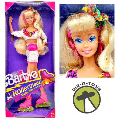 Rollerblade Flicker 'n Flash Barbie Doll 1991 Mattel 2214 - We-R-Toys