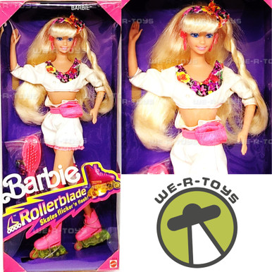Barbie Rollerblade Doll Skates Flicker 'n Flash Mattel 1991 #2214 NEW ...