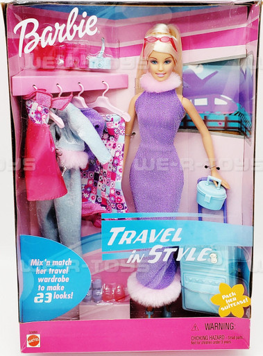 Barbie Travel in Style Doll & Accessories Mattel 2001 #55668 NEW - We-R ...