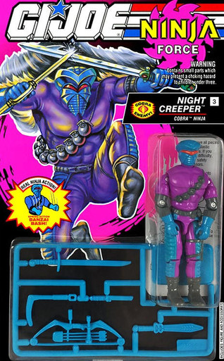 G.I. Joe Ninja Force Night Creeper Cobra Ninja Action Figure 1992 ...