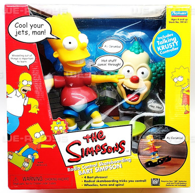 The Simpsons Radio Control Skateboarding Bart Simpson W/ Krusty ...