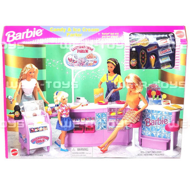 Barbie Candy & Ice Cream Parlor Playset for Dolls Mattel 1998 #67314 ...