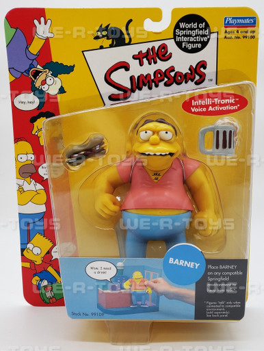 The Simpsons World of Springfield Barney Action Figure 2000 Playmates ...