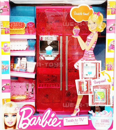 Barbie Treats to TV Fridge Playset 2010 Mattel #T9081 NEW - We-R-Toys
