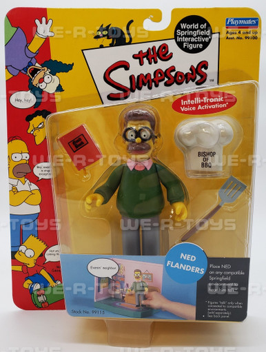 The Simpsons World of Springfield Ned Flanders Figure 2000 Playmates ...
