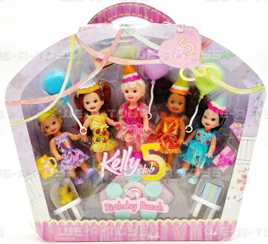 Barbie Kelly Birthday Bunch Kelly Club 5 Doll Set 2005 Mattel J0620 ...