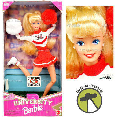University Barbie Georgia Bulldogs Cheerleader Doll 1996 Mattel 17192 ...