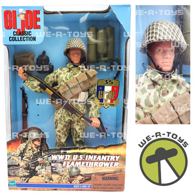 G.I. Joe WWII U.S. Infantry with Flamethrower 12" Action Figure Hasbro ...