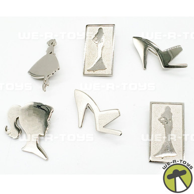 Barbie Lot of 6 Lapel Pins Metallic 2001 Mattel Barbie Collector Item ...