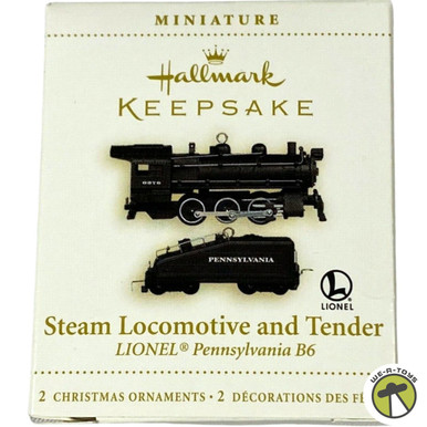 Hallmark Lionel Steam Locomotive and Tender Pennsylvania B6 Miniature Ornaments - We-R-Toys