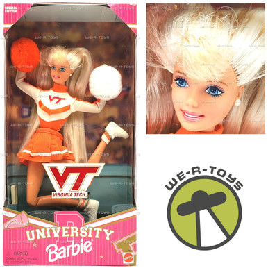 University Barbie Virginia Tech University Cheerleader Doll Special ...