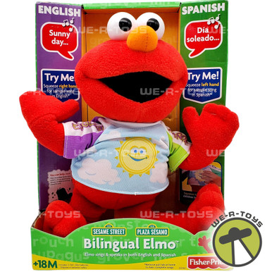 Bilingual Elmo Sings English and Spanish Plush Fisher Price 2004 Mattel ...