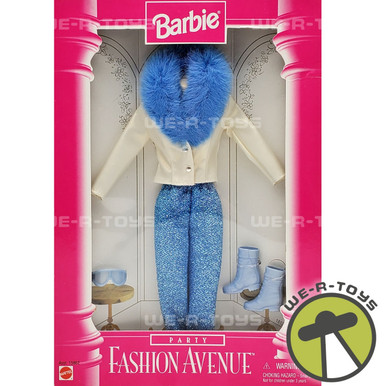 Barbie Fashion Avenue Party White and Blue Winter Outfit 1996 Mattel ...