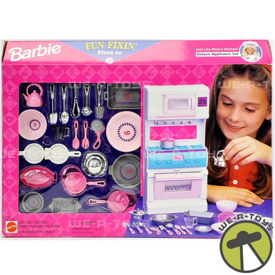 Barbie Fun Fixin' Stove Set Deluxe Kitchen Appliance Set1997 Mattel ...