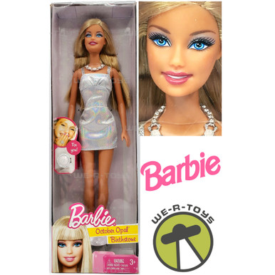 Barbie October Opal Birthstone Collection Doll 2010 Mattel V9528 NRFB ...