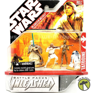 Star Wars Unleashed Battle 4 Pack Episode 4 Luke & Droids - We-R-Toys