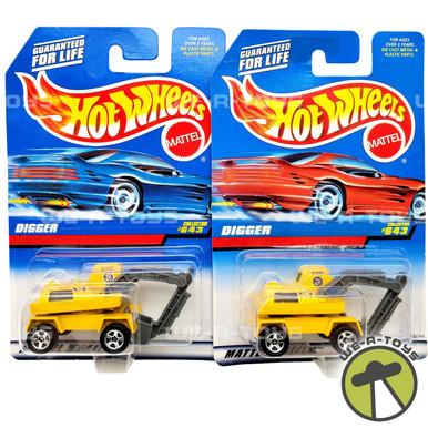 Hot Wheels Digger Mattel Wheels Lot of 2 with Card Variations Die Cast ...