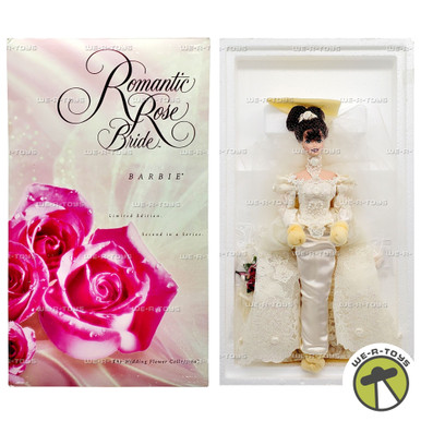 Romantic Rose Bride Barbie Porcelain Doll Limited Edition 1991 Mattel ...