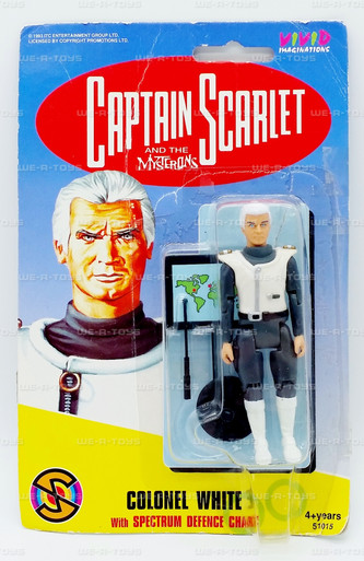 Captain Scarlet & the Mysterons Colonel White Action Figure 1993 TYCO