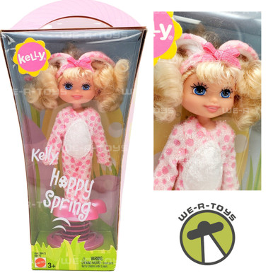 Barbie Kelly Hoppy Spring Kelly Pink Polka Dots Easter Doll 2003 Mattel ...
