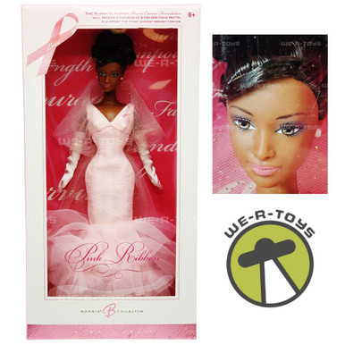 Pink Ribbon Barbie Doll African American Pink Label 2006 Mattel K7813 ...