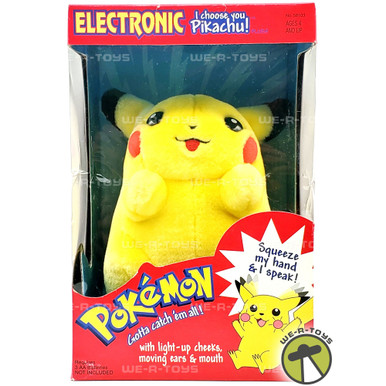 Pokémon Electronic I Choose You Pikachu! Plush 1999 Hasbro Nintendo ...